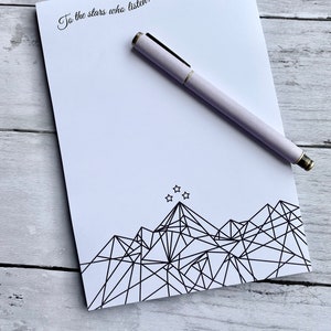 Night Court Symbol A5 Notepad - A Court of Mist and Fury / Sarah J Maas ...