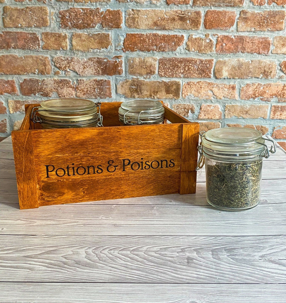 Magic Storage Crates Hand Painted Wood Box Spell Books - Etsy UK