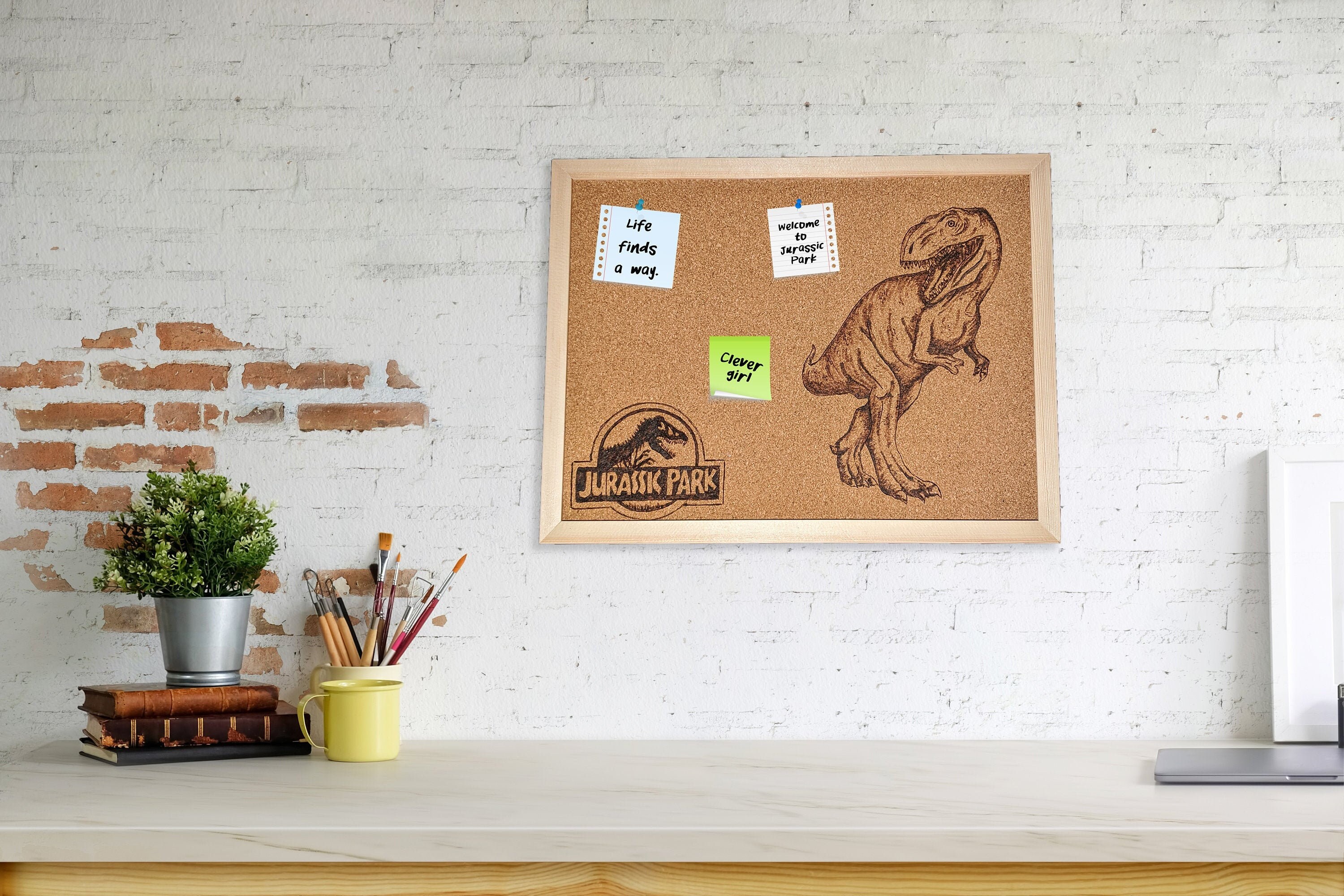 Office Message & Bulletin Boards Jurassic Park Dinosaur Memo Board ...