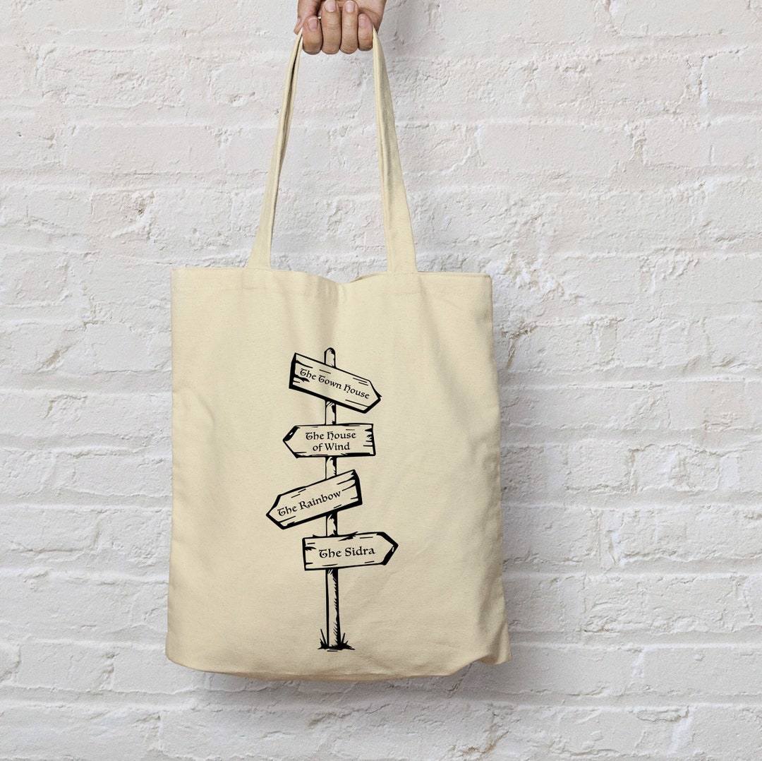 Velaris Sign Post Tote Bag 100% Natural Cotton Eco Shopping Bag - A ...