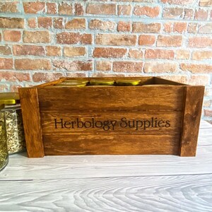 Magic Storage Crates Hand Painted Wood Box Spell Books Herbology ...
