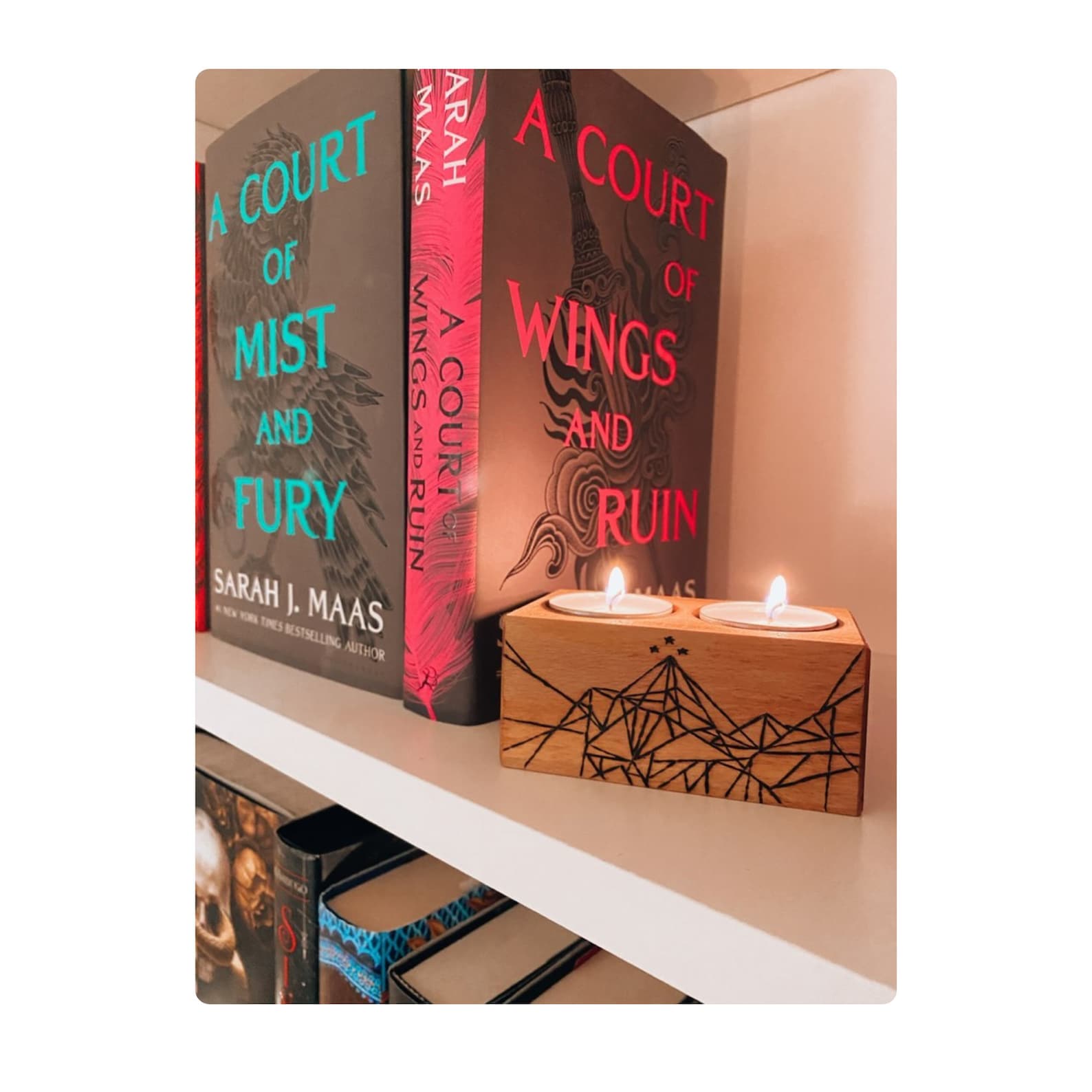 Night Court Symbol Tealight Holder - Hand-burnt Original Solid Beech. A ...