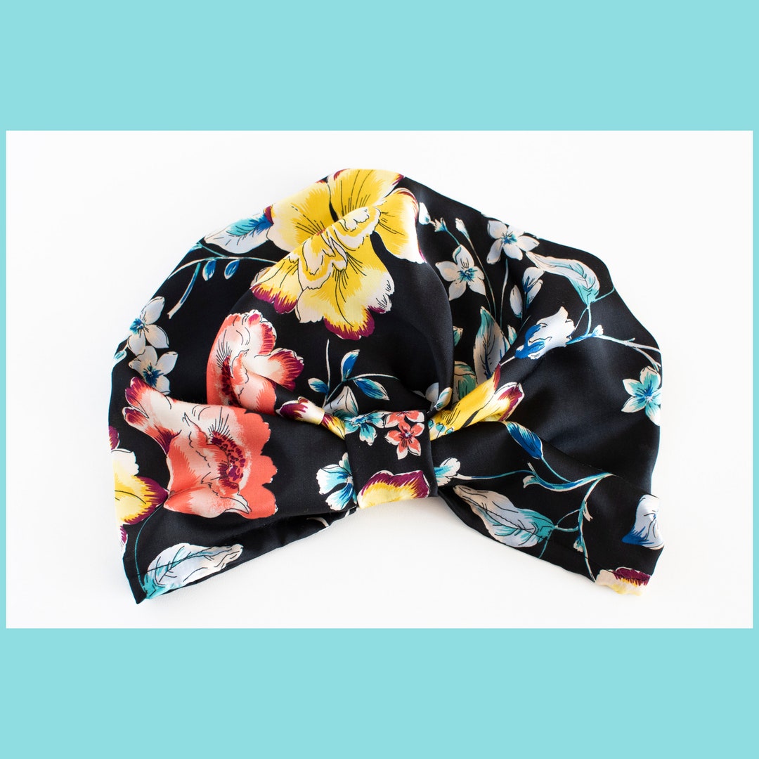 Damen-Turban, Baumwoll-Turban, handgemachter Turban, schwarzer Turban ...