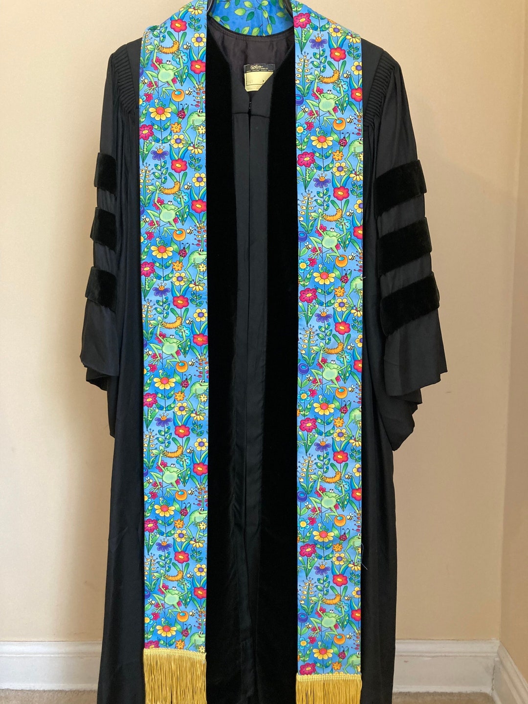 Clergy Stole for Creation: Flowers and Frogs - Etsy