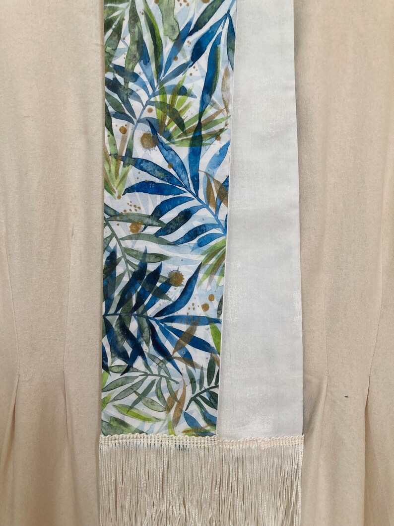 Clergy Stole for Creation: Green and Blue Ferns - Etsy