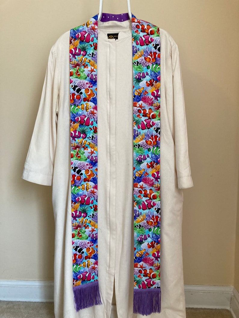 Clergy Stole for Creation: Colorful Sea Life - Etsy