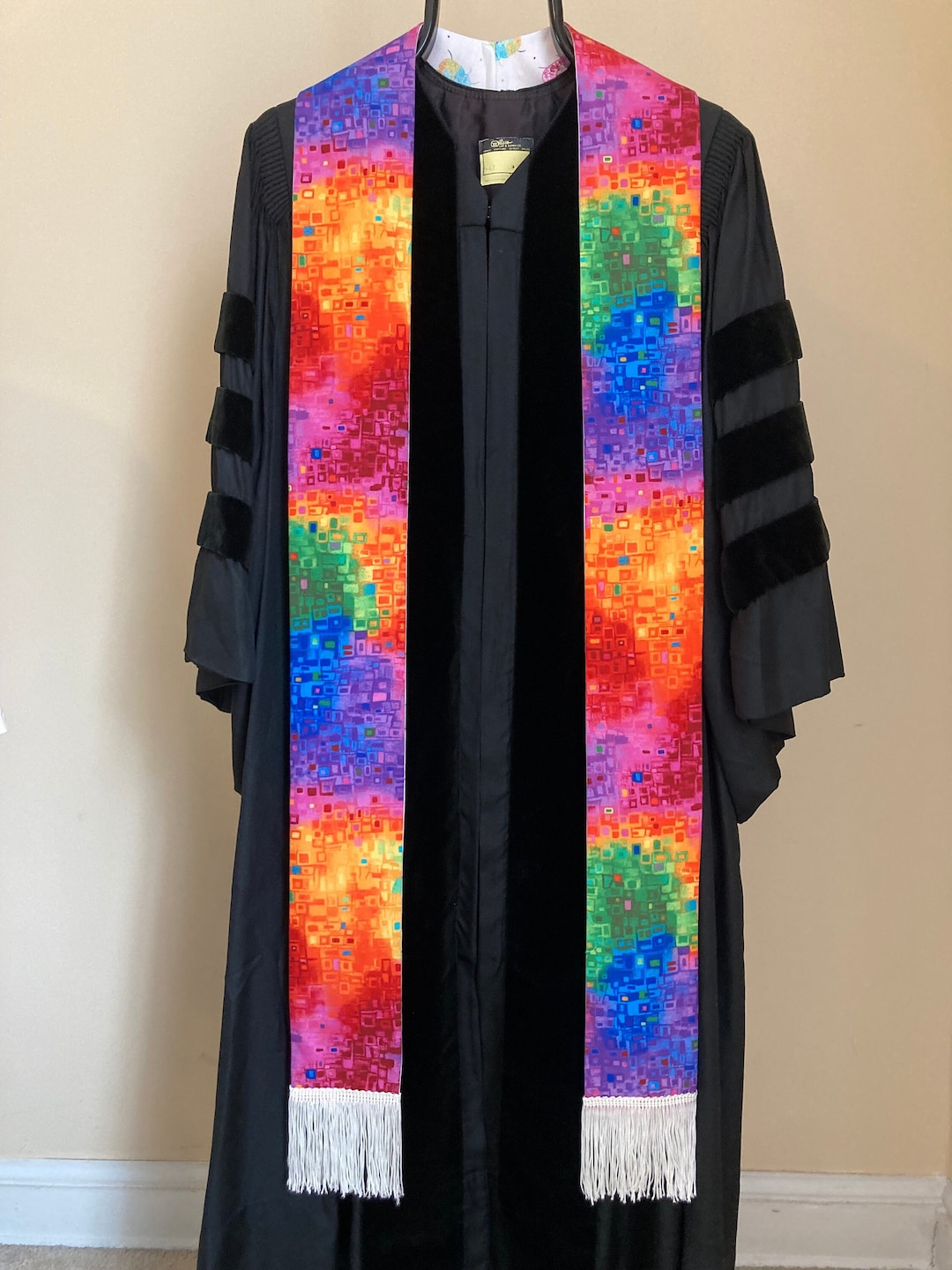 Clergy Rainbow Stole: Colorful Cubes, Colorful Bugs - Etsy