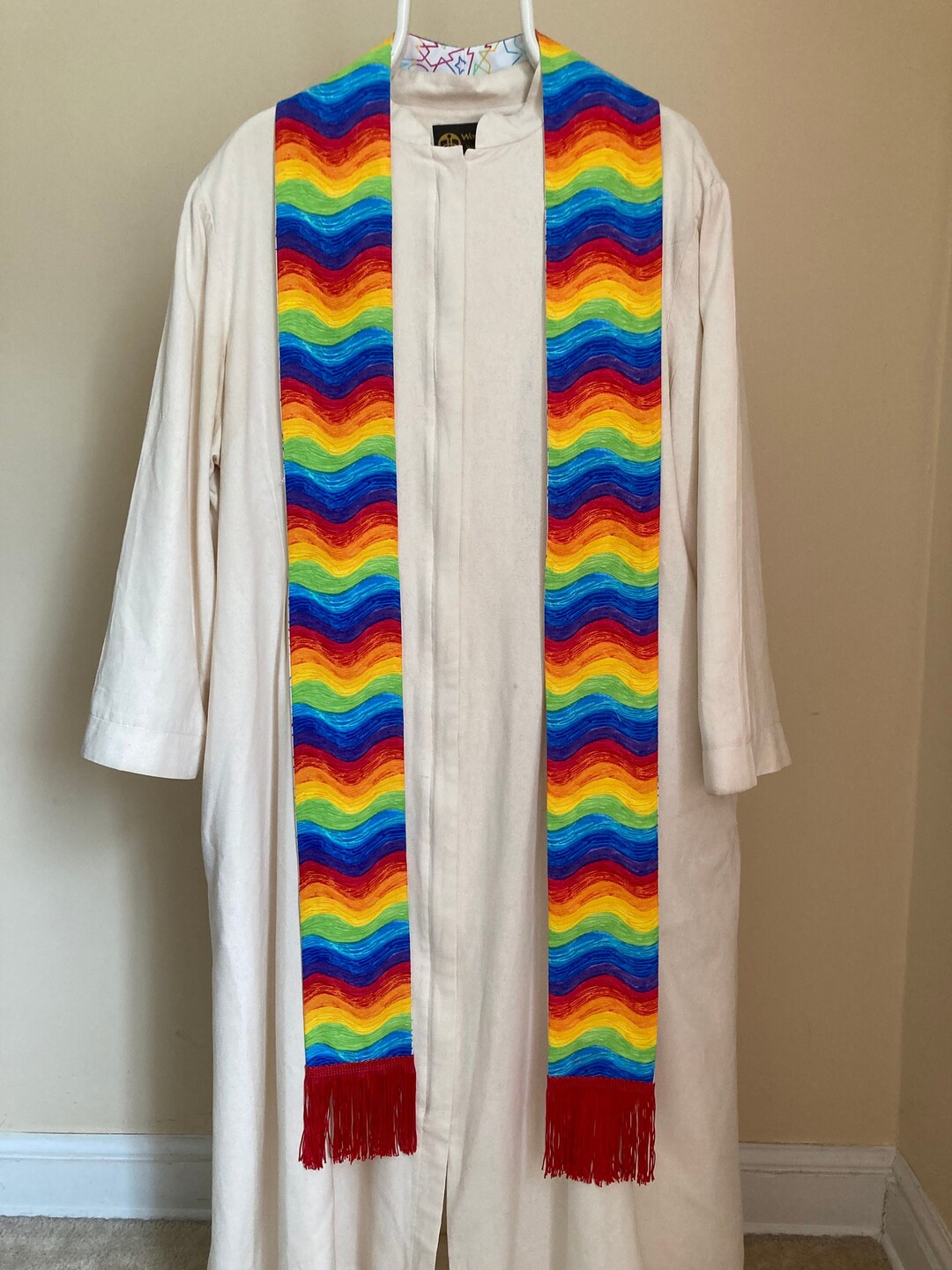 Clergy Rainbow Stole: Waves of Color - Etsy