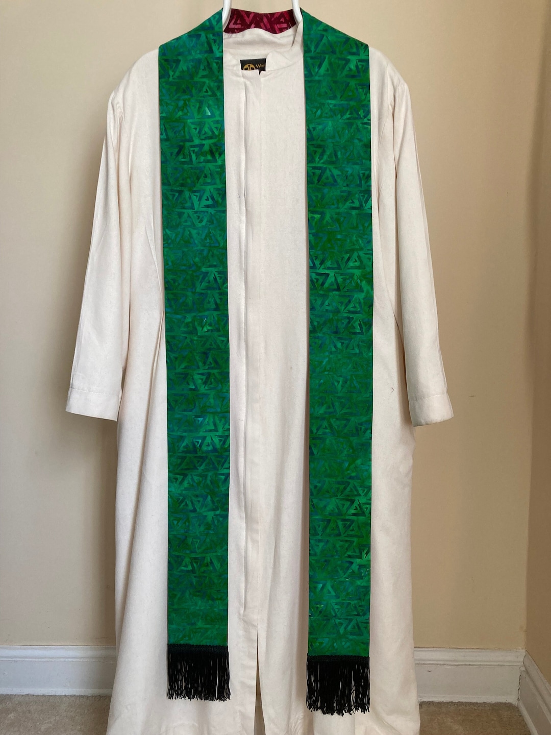 Clergy Green Stole, Clergy Red Stole: Batik Triangles - Etsy