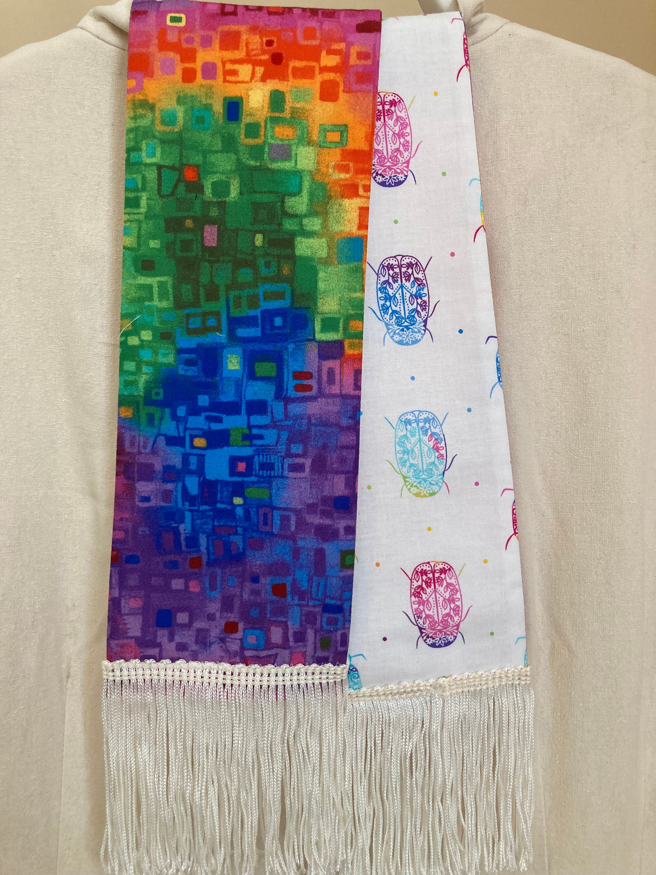 Clergy Rainbow Stole: Colorful Cubes, Colorful Bugs - Etsy