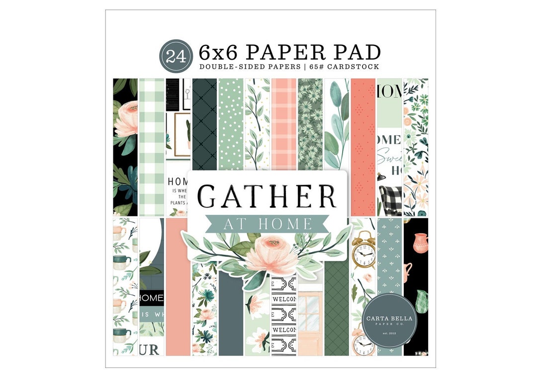 Carta Bella Paper GATHER AT HOME 6x6 Scrapbook Cardstock Paper Pad - Etsy