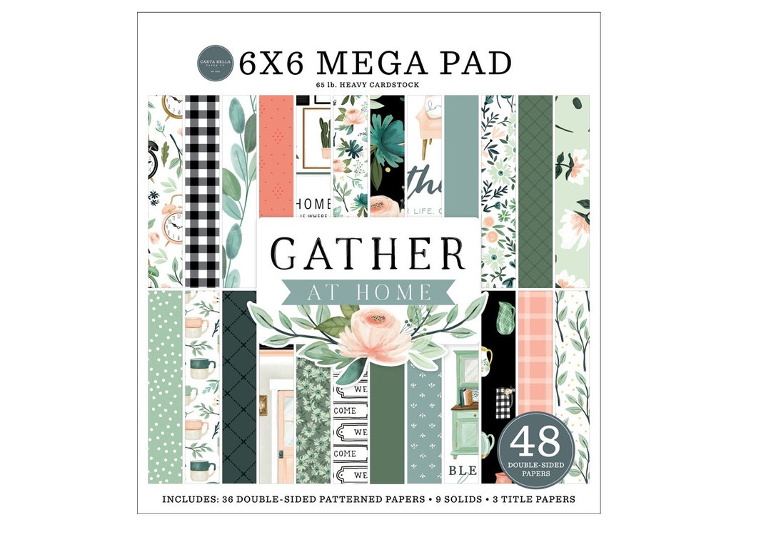 Carta Bella Paper GATHER AT HOME Cardmaker's 6x6 Mega Cardstock Paper ...