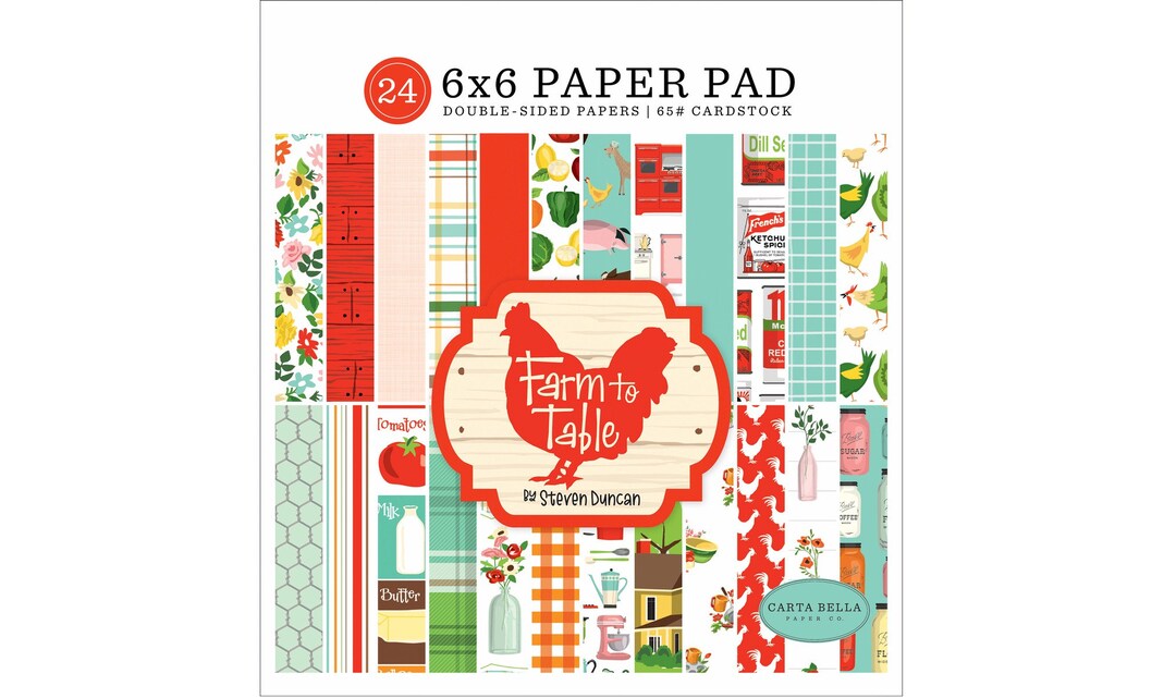 Carta Bella Paper FARM TO TABLE Theme 6x6 Scrapbook Paper Pad - Etsy
