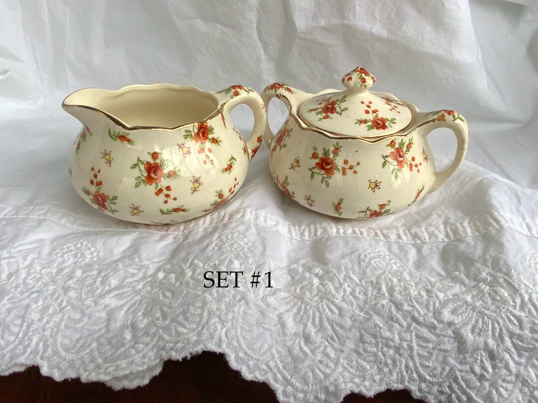 Vintage Sugar Creamer Sets Circa Early 1900’s - 1950’5 - Etsy