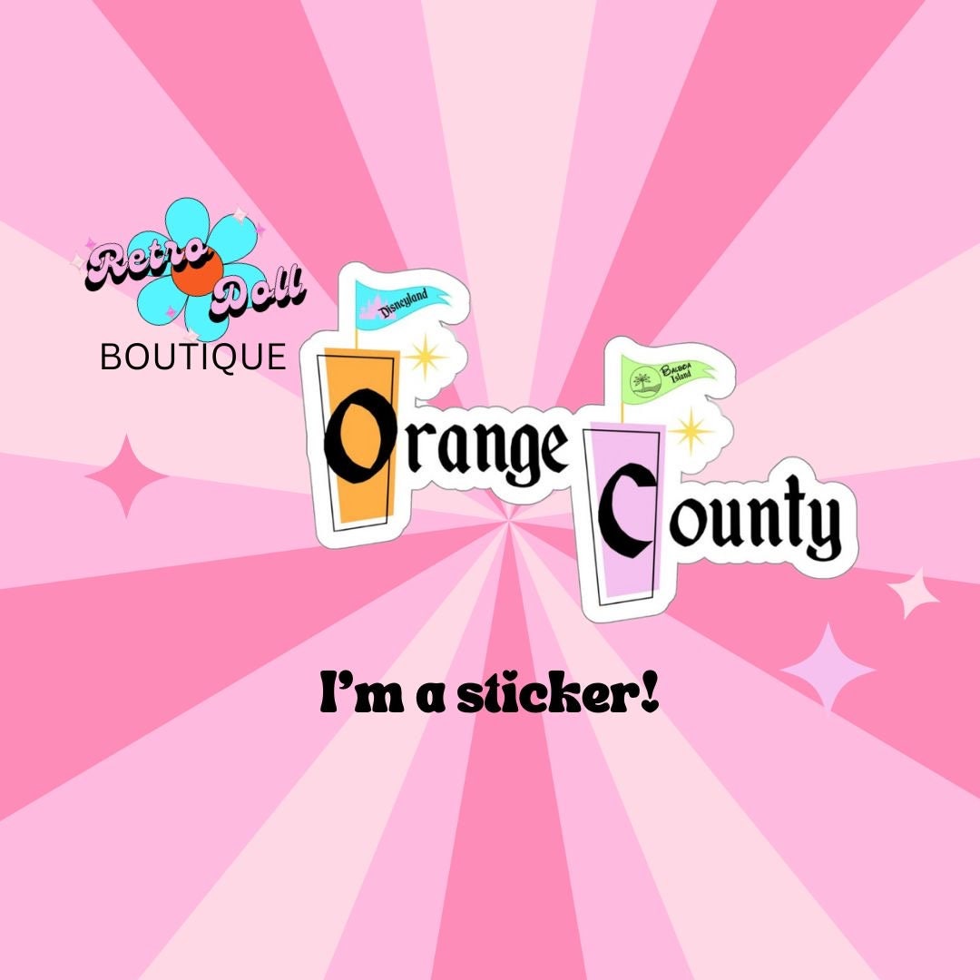 Retro Orange County Sticker - Etsy