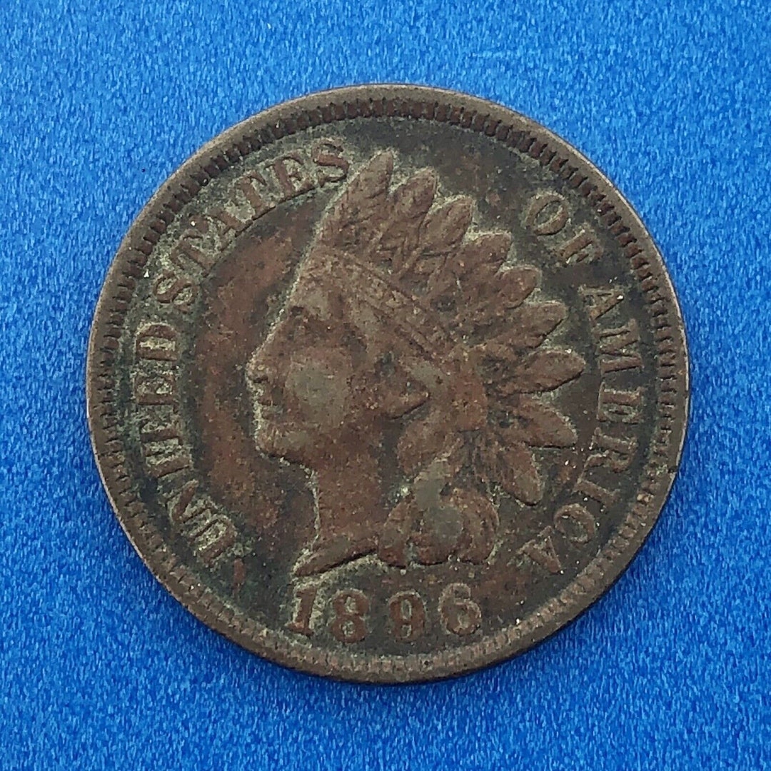 1896 Indian Head One Cent Penny Type 3 Bronze Better Key - Etsy
