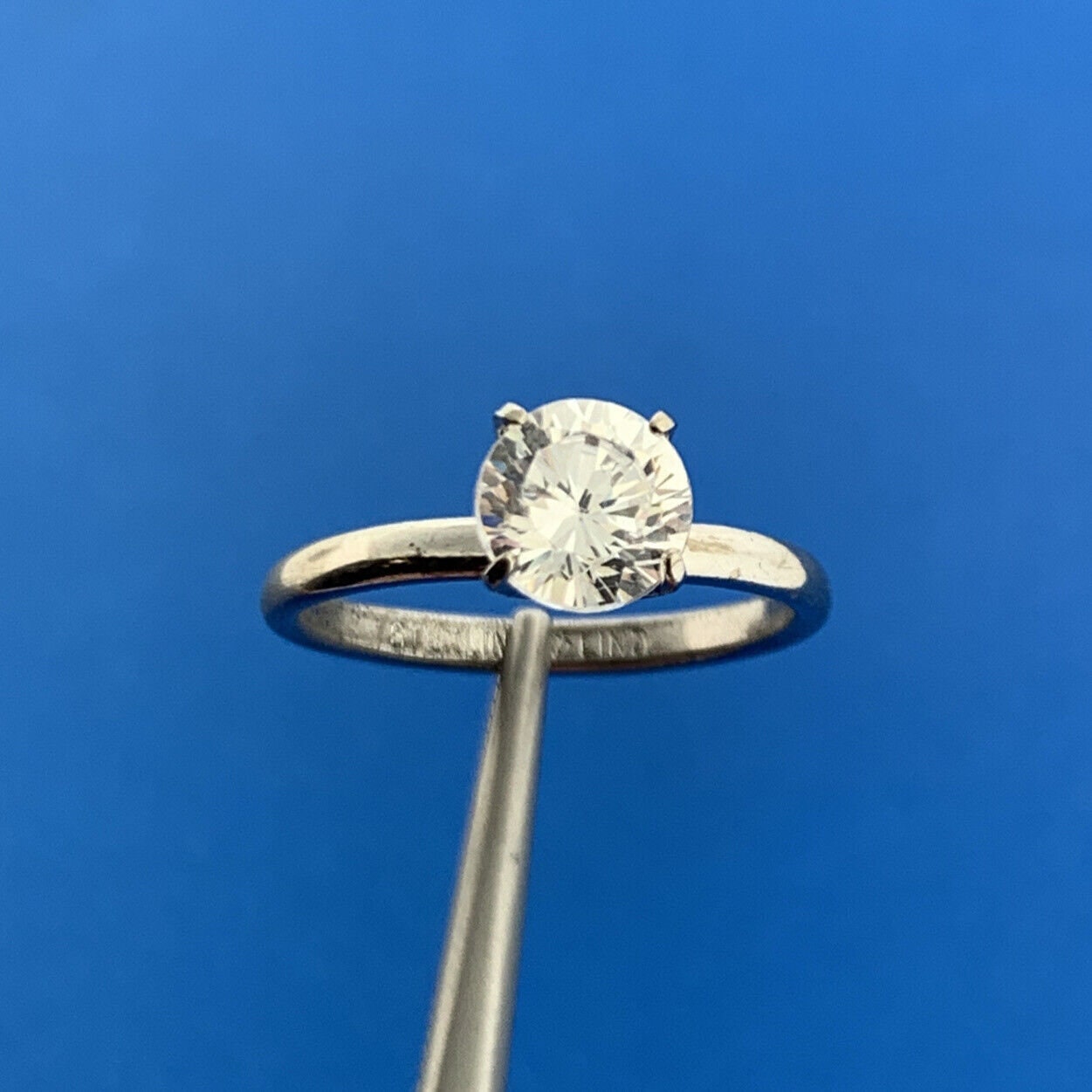 Designer LIND Sterling Silver White Amethyst Solitaire February ...