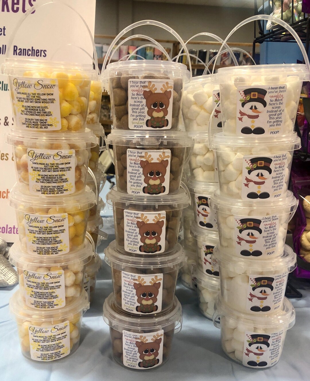 3 Pack, Reindeer Poop, Snowman Poop, Yellow Snow, Prank, Freeze Dried ...