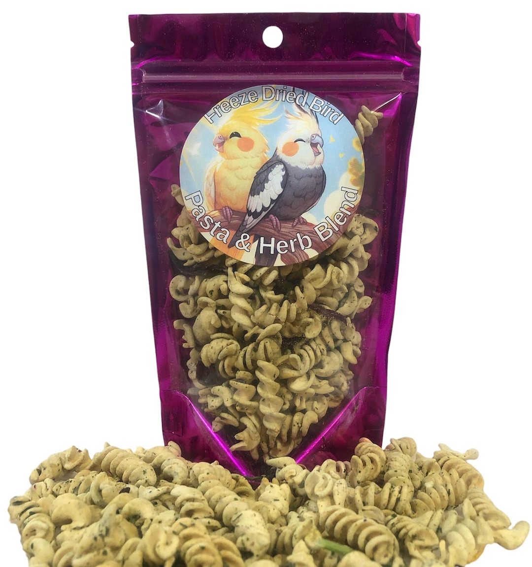Freeze Dried Parrot Food: Red Lentil & Herb Pasta Bird Treat - Etsy