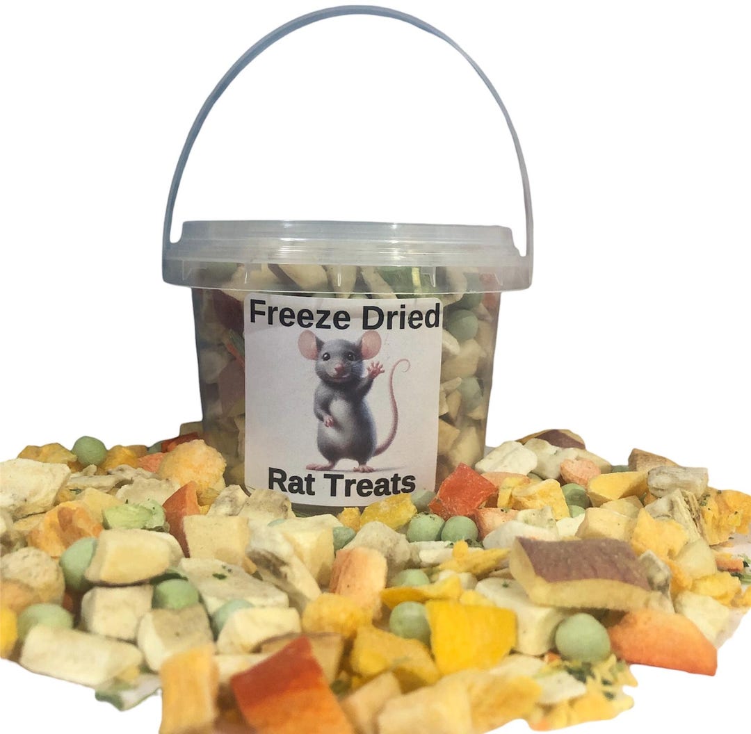 Freeze Dried Rat Treats: Veggie Fiesta Crunch, Natural Small Pet Food ...