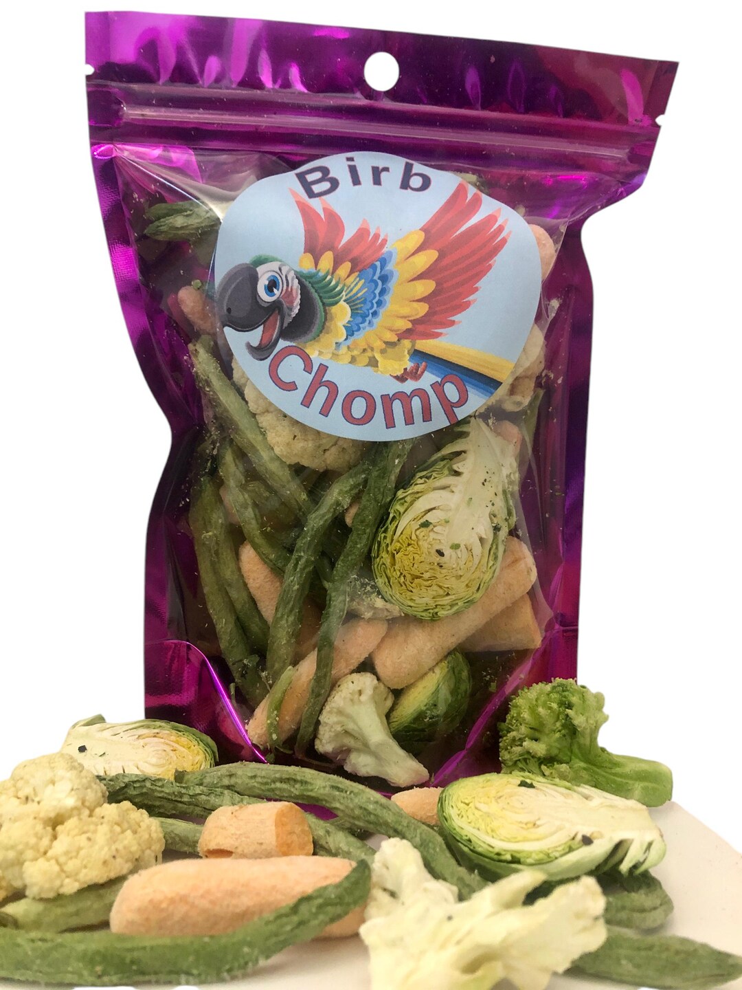 Freeze Dried Parrot Food, Large Pieces, Bird Chop, 1oz, Raw, MI ...