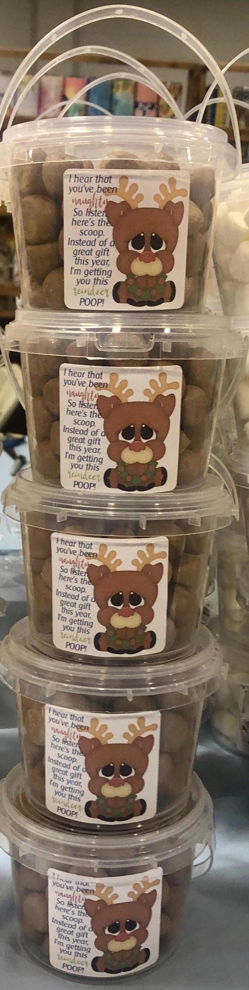 Reindeer Poop, Freeze Dried Chocolate Mini Candy Bucket, Stocking ...
