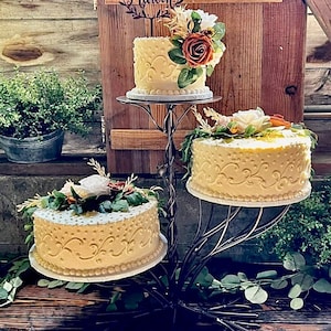 Hand Crafted Three Tier Cake Stand: Tree of Life Design - Etsy