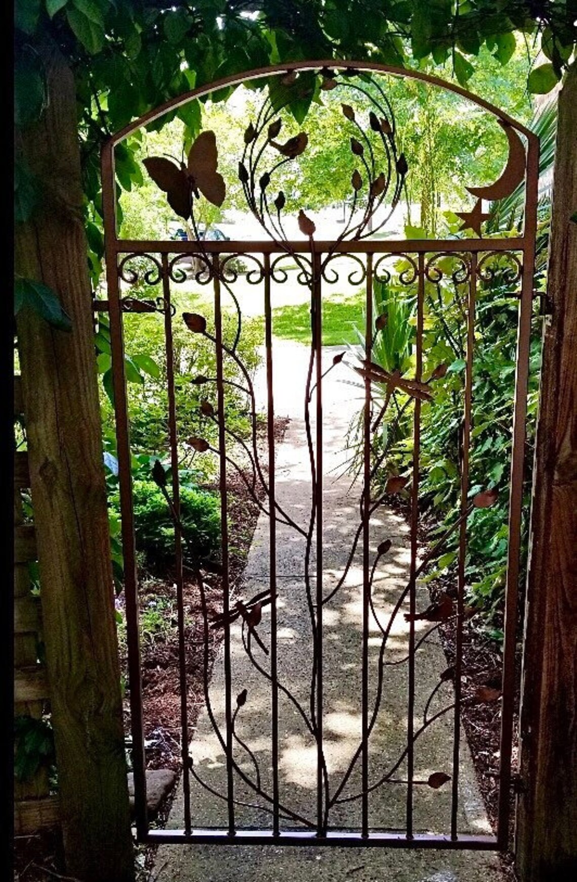 Iron Garden Gate Six Foot Tall Woodland Gate | Etsy