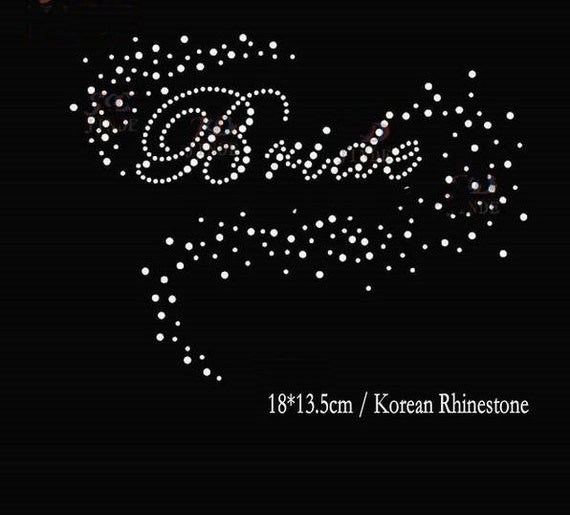 Bride Rhinestone Applique Hotfix Iron On Bridal Rhinestone Etsy