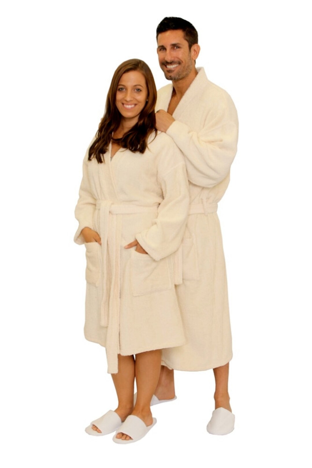 Ivory Bath Robe | Ivory Terry Bath Robe | Terry Kimono Bath Robe ...