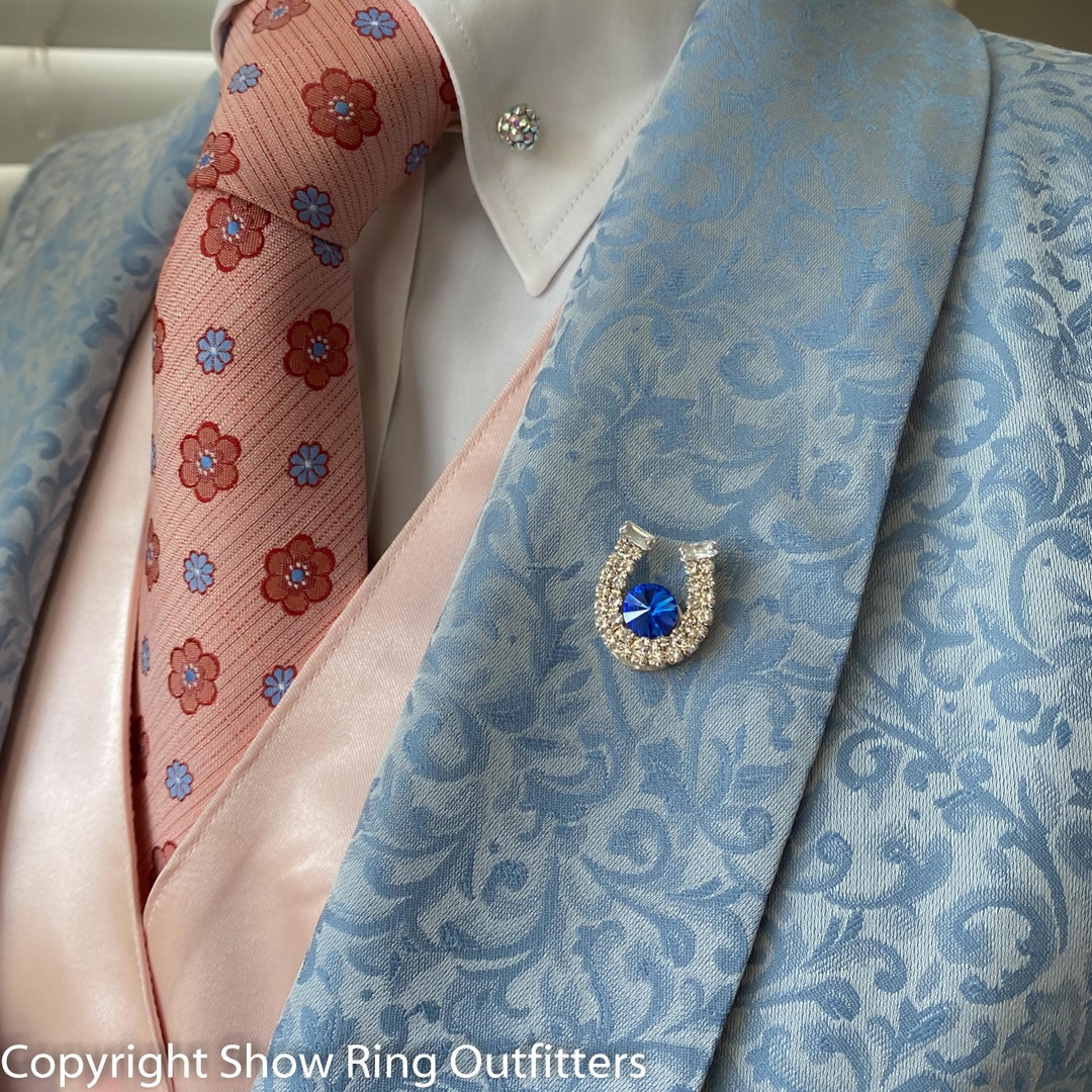 Magnetic Horseshoe Lapel Pin, 25 Colors, Horse Show Magnetic Brooch ...