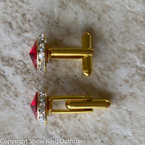 Crystal Cufflinks, 25 Colors, Silver or Gold Crystal Cuff Links, Bling ...