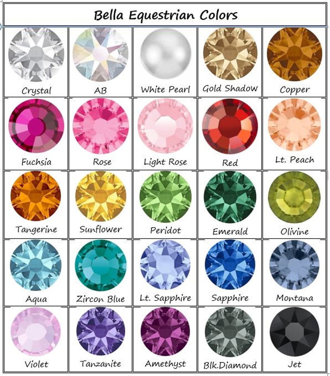 In-stock Crystal Color Sample, Choose 3 from 25 Choices - Etsy