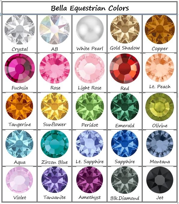In-stock Crystal Color Sample, Choose 3 from 25 Choices - Etsy