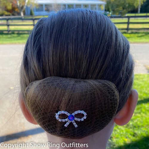 Crystal Bun Barrette 20 Colors Saddleseat Bun Bow Saddle - Etsy