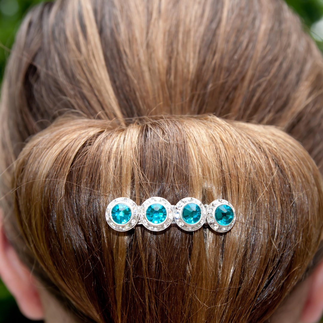 Crystal Bun Barrette, 20 Colors, Saddleseat Bun Bow, Saddle Hair ...