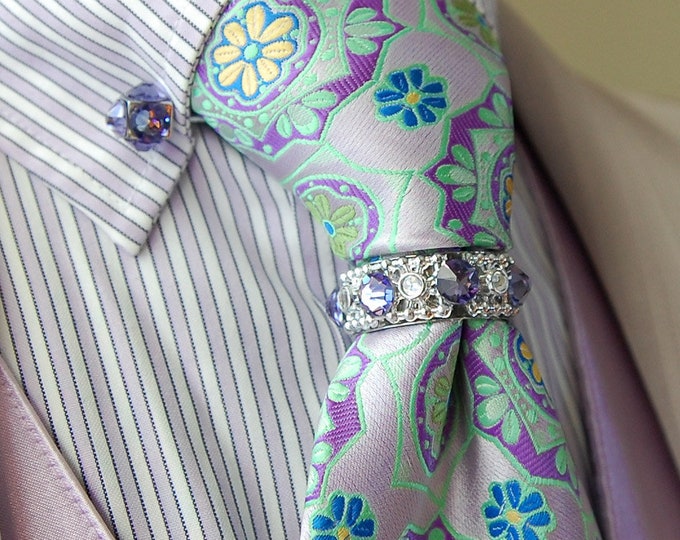 25 Colors, Crystal Tie Ring, Tie Accessory, Saddleseat, Saddle Seat ...