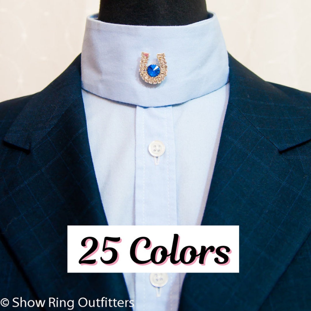 Magnetic Horseshoe Stock Pin, 25 Colors, Horse Show Magnetic Collar Pin ...