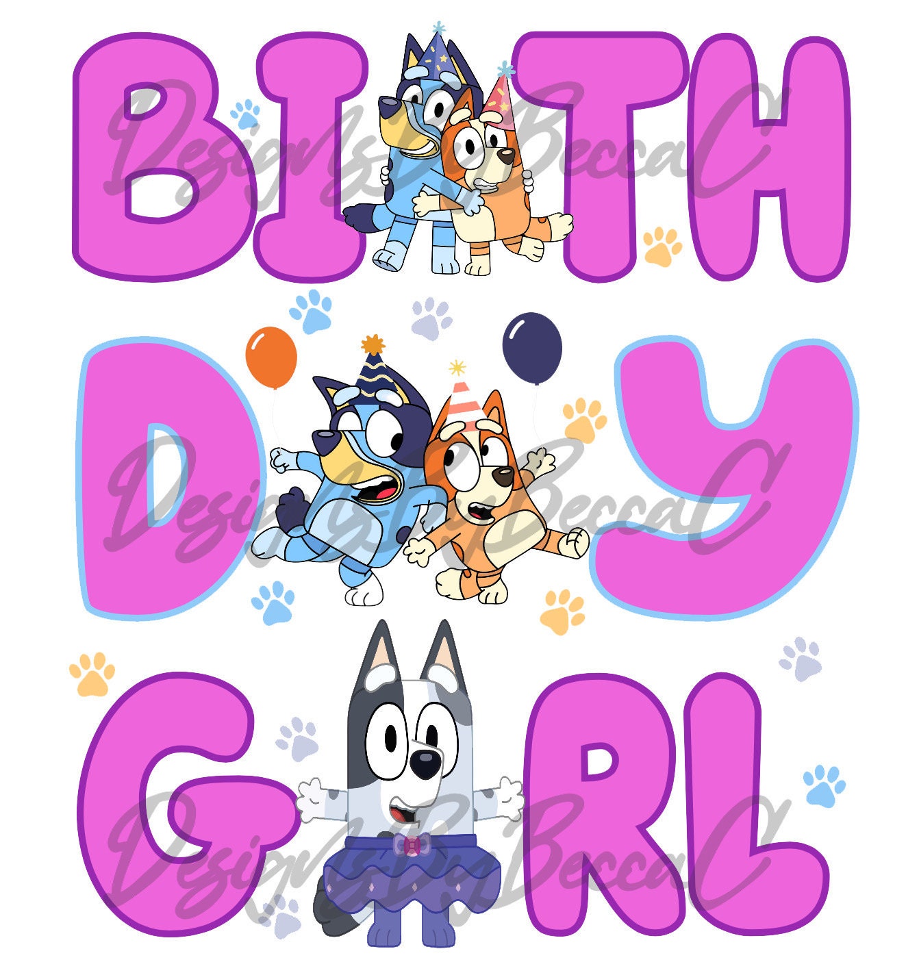 Happy Birthday BLUEY- Birthday Girl - Etsy