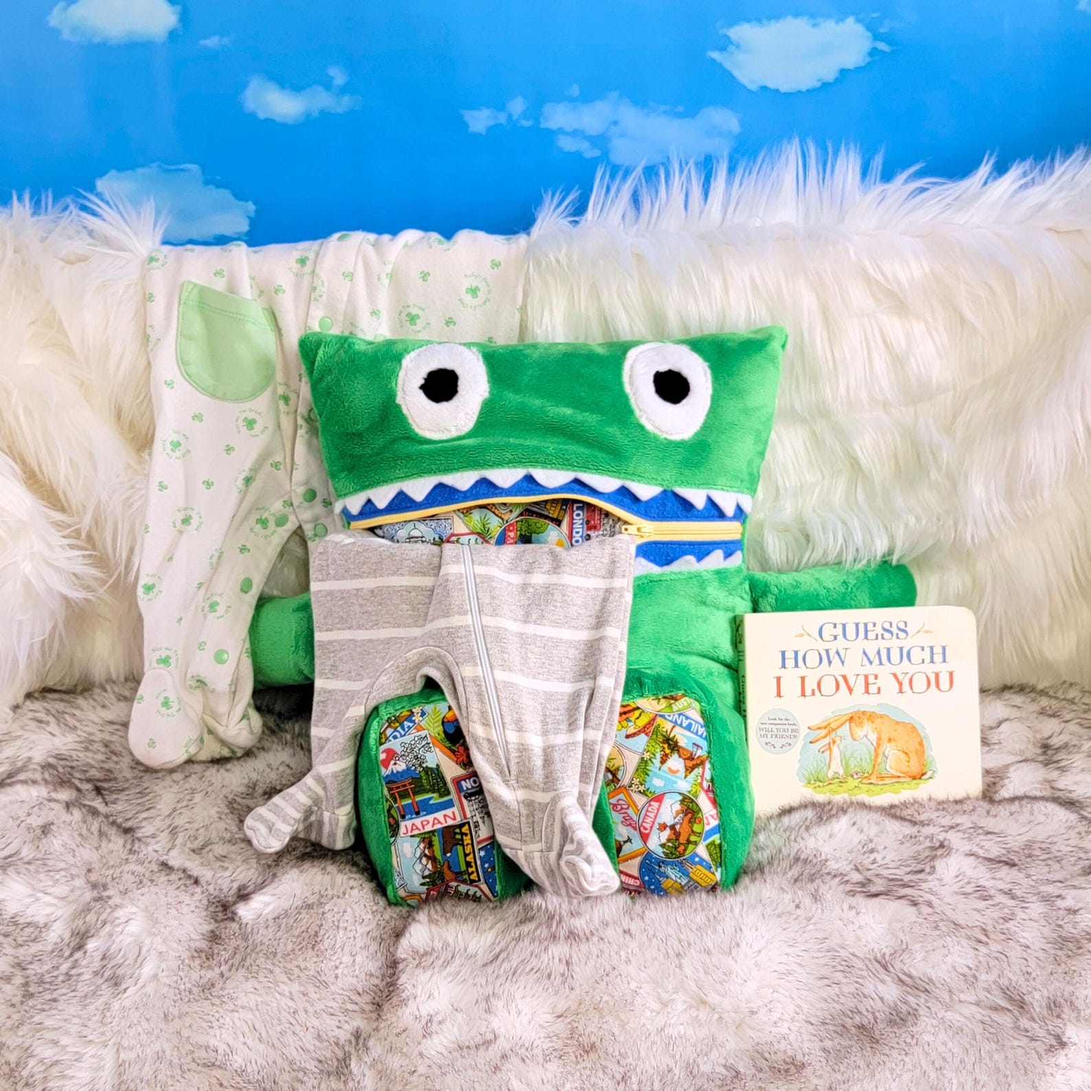Monster Pajama Pal Pillow Plushie Animals Around the World Stuffed ...