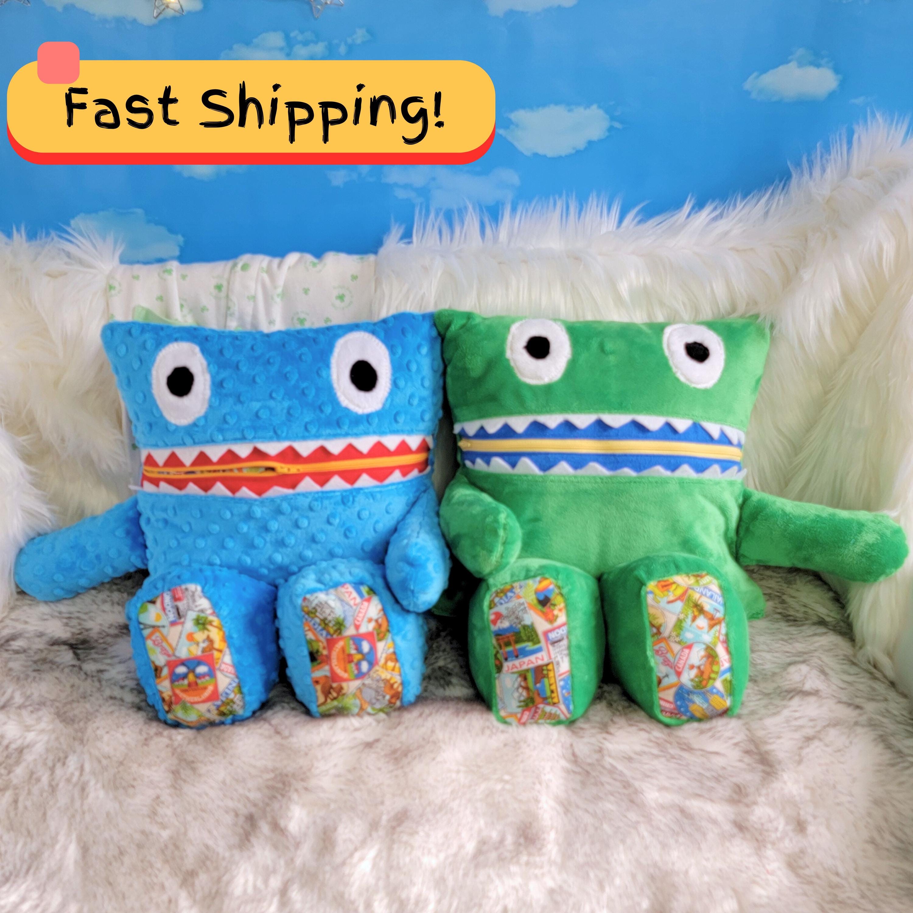 Monster Pajama Pal Pillow Plushie Animals Around the World Stuffed ...