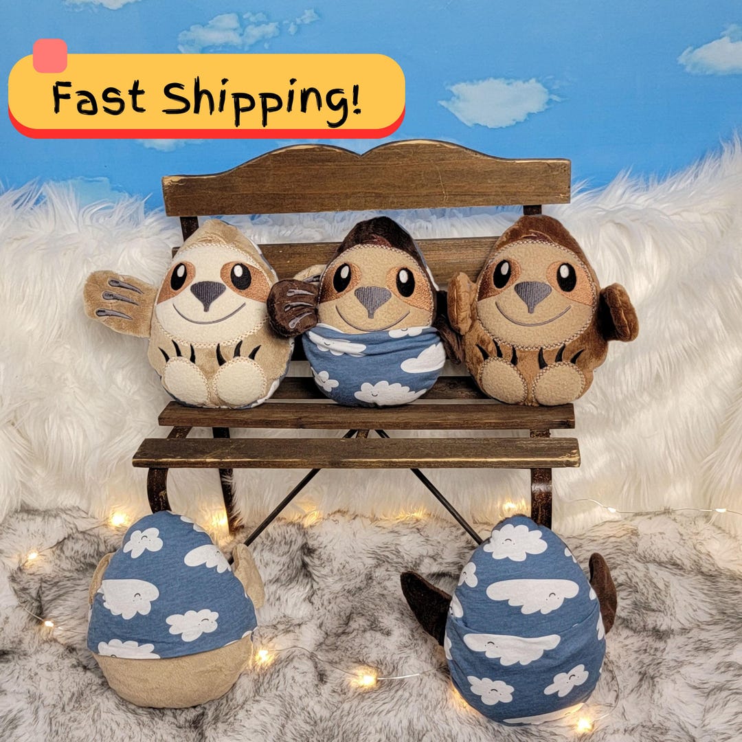 Sloth Egg Shape Stuffed Surprise Peekaboo Soft Fabric Toy Plushie ...