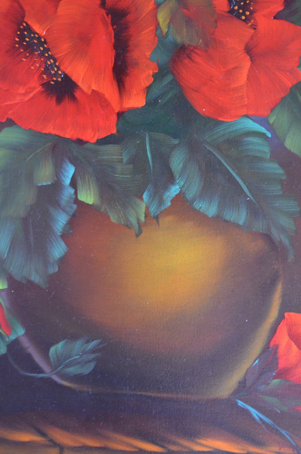 Bob Ross Inspired Flower Oil Painting Oil on Canvas Original Painting ...