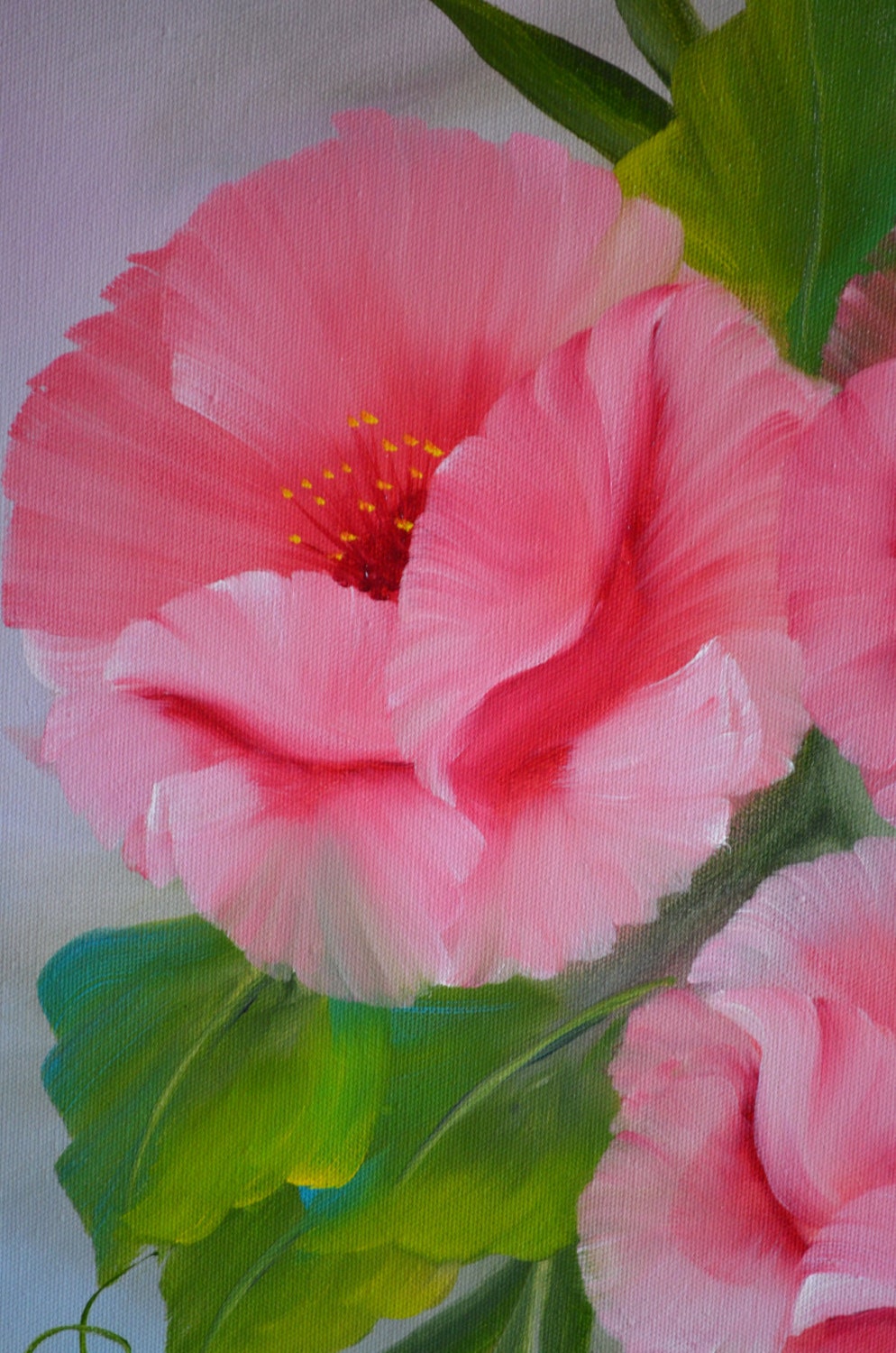 Bob Ross Inspired Flower Oil Painting Oil on Canvas Original Flower ...