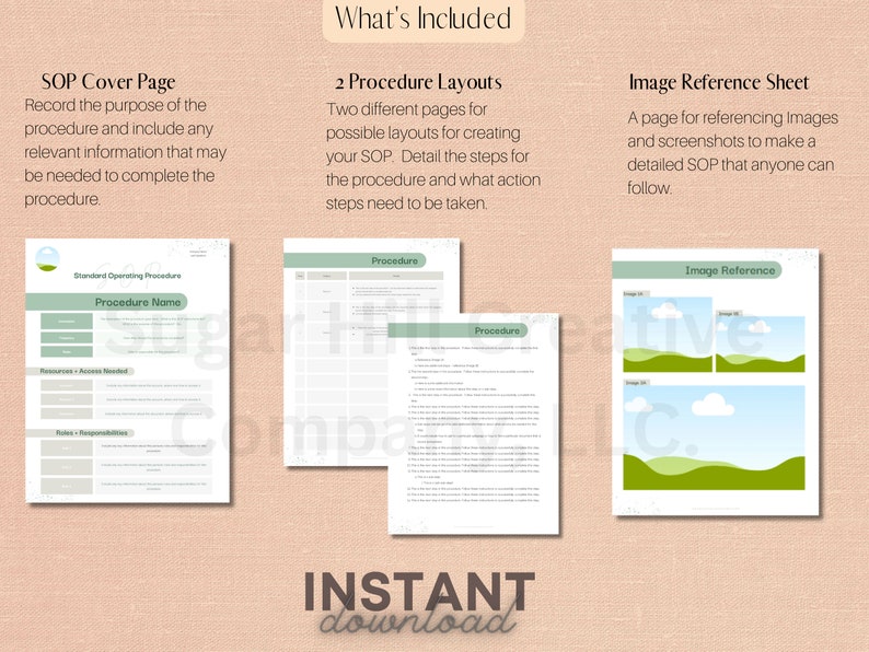 SOP Template, Standard Operating Procedure Template, Customizable SOP ...