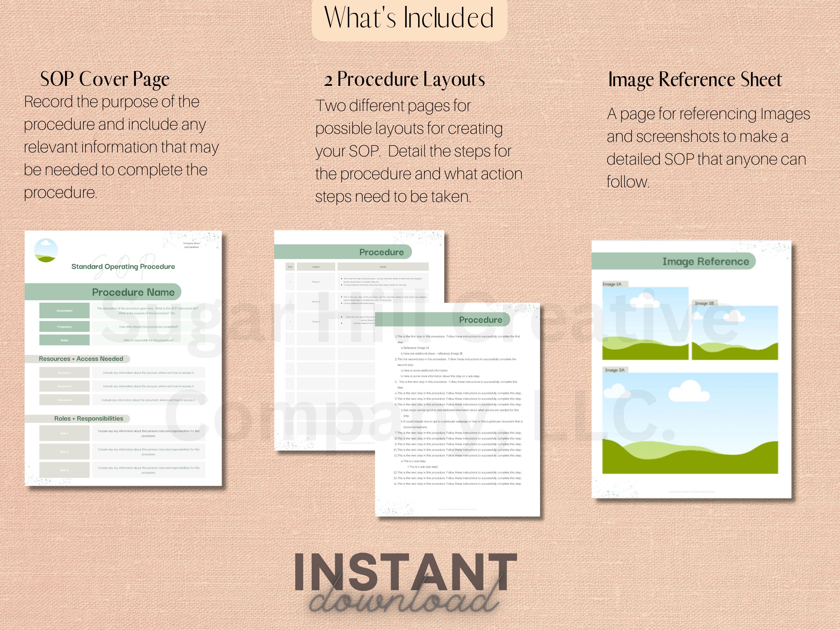SOP Template, Standard Operating Procedure Template, Customizable SOP ...