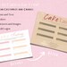 Cake Tasting Card, Wedding Cake Consultation Card, Printable PDF ...