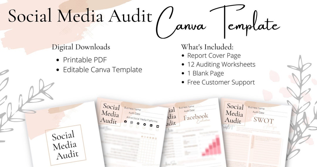 Social Media Audit Report, Basic Audit Template, DIY Social Media Audit ...