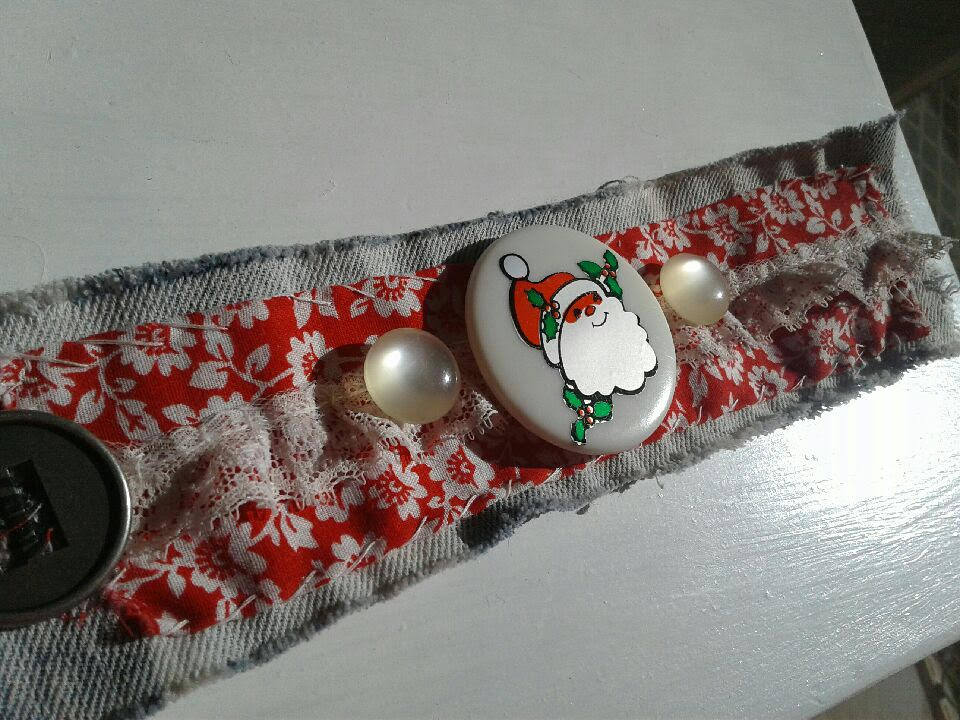 Vintage Santa Claus Handmade Denim, Vintage Buttons, Country Boho ...