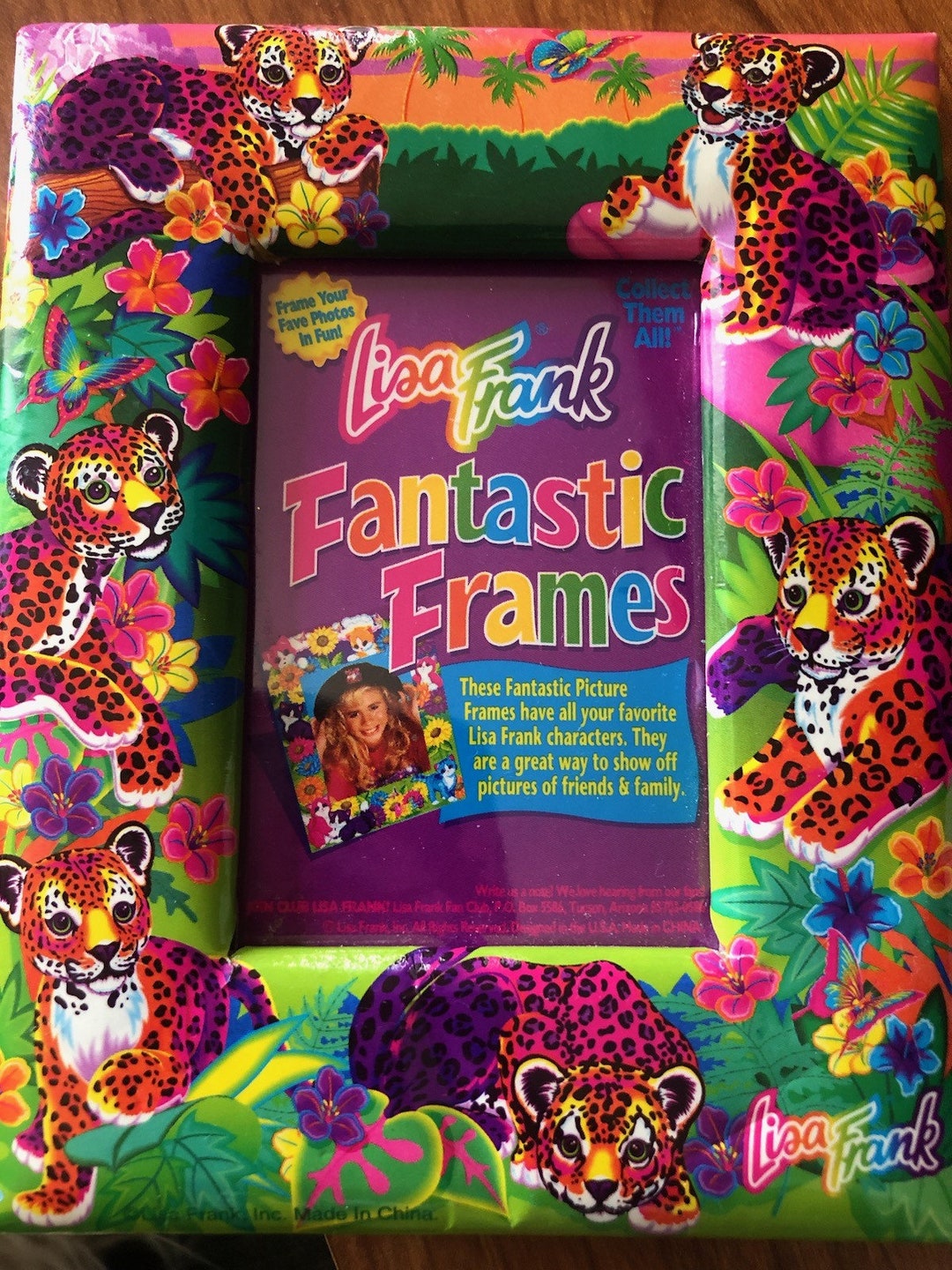 Vintage Lisa Frank Fantastic Frame, Hunter, Leopard, Jungle ...